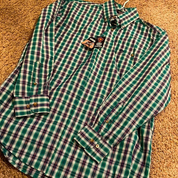 Wrangler | Shirts | Nwt Wrangler Mens Dress Western Shirt George Strain ...